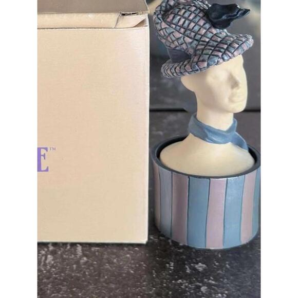 Other | Vintage Decorative Trinket Box Figurine Hat Just The Right ...